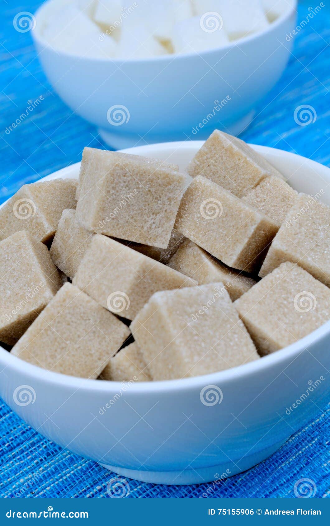 Sugar cubes in bowls stock photo. Image of gourmet, healthy - 75155906