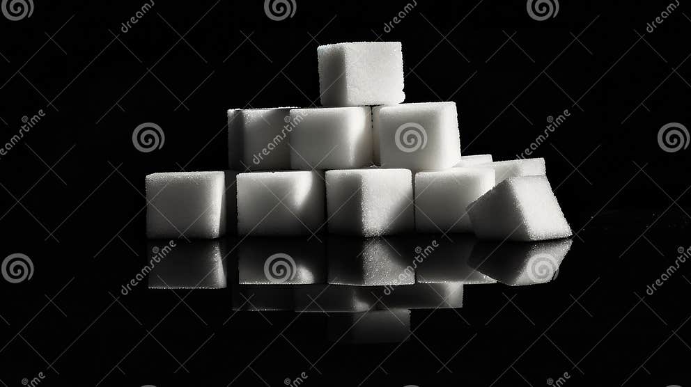 Sugar Cubes Forming Irregular Stack Stock Image - Image of preservative ...