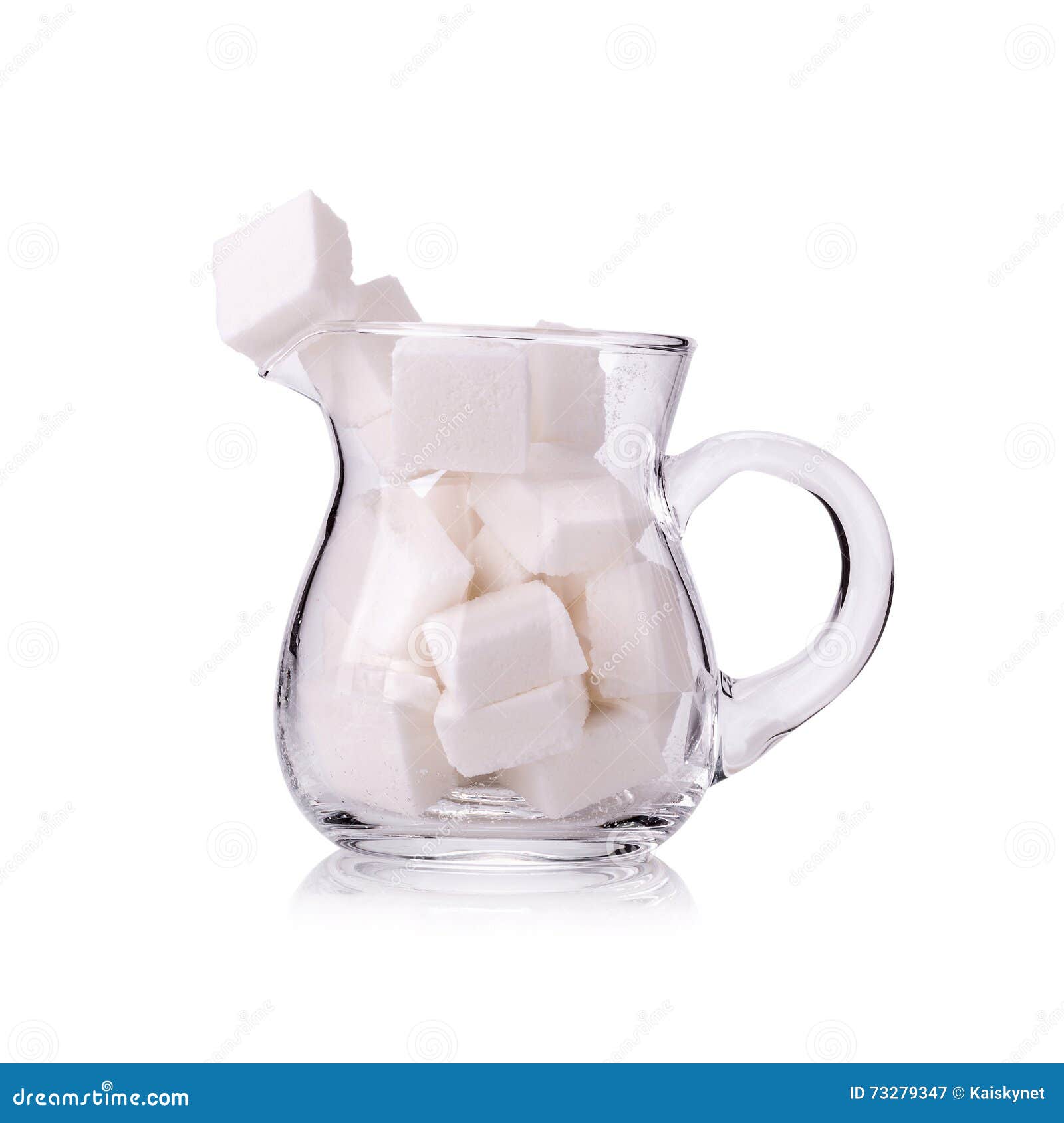 Sugar cubes in a glass jug stock image. Image of shadow - 73279347