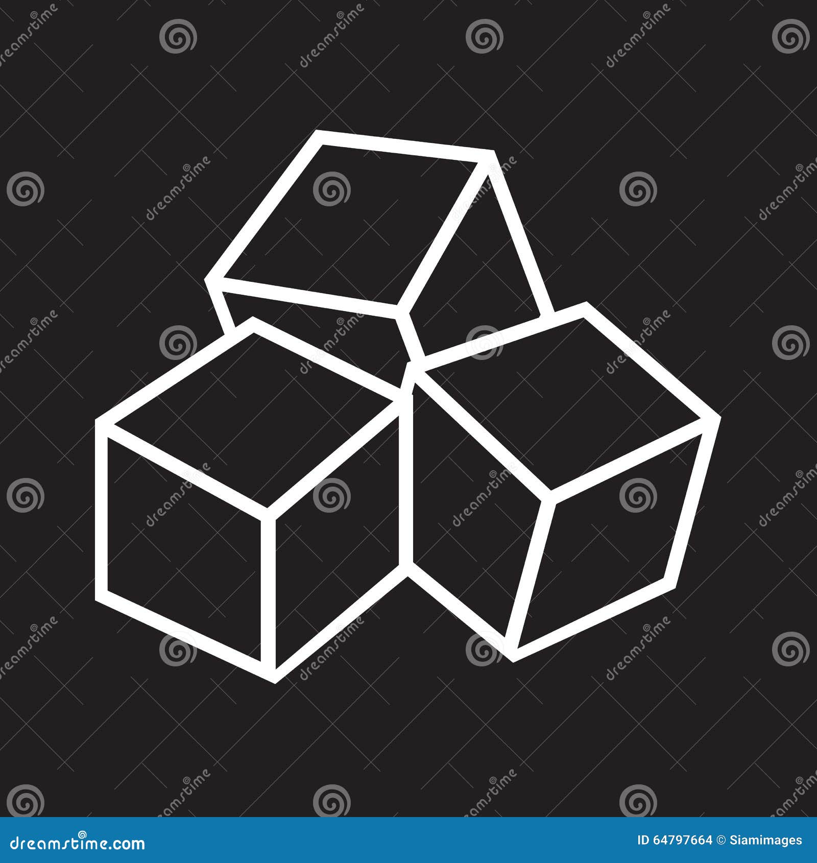Sugar cubes icon stock vector. Illustration of healthy - 64797664