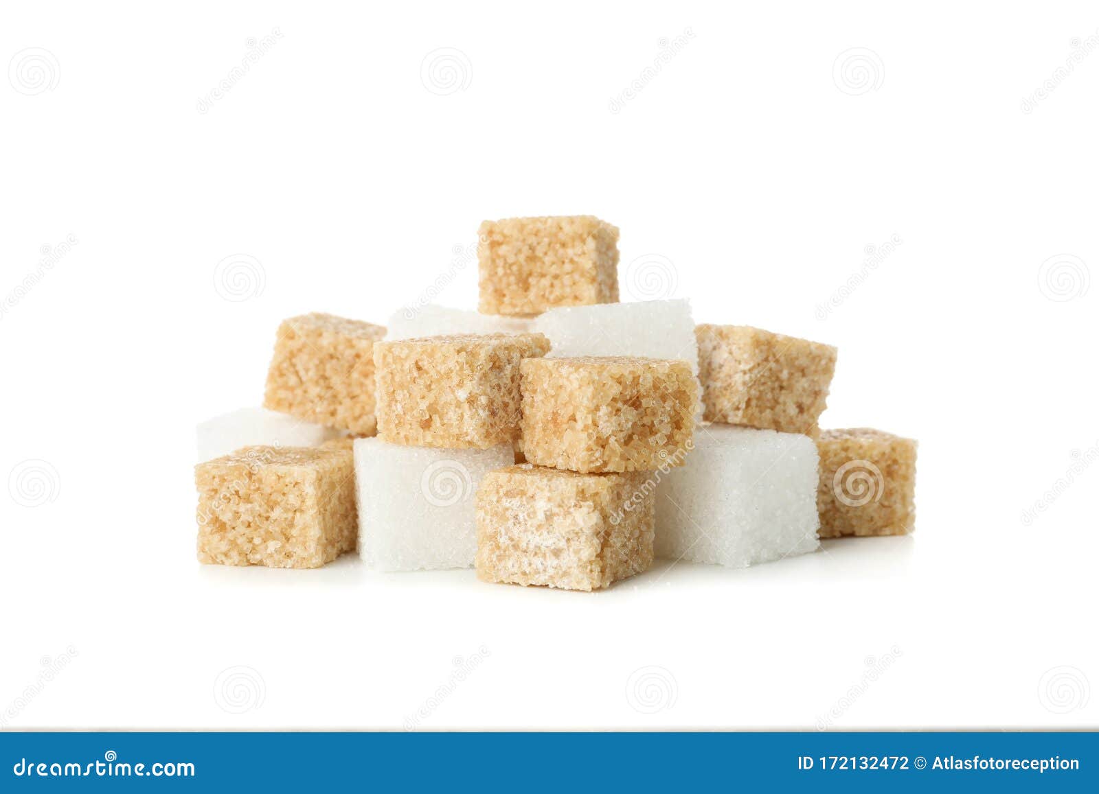 Sugar Cubes Isolated on White Background Stock Photo - Image of eating ...