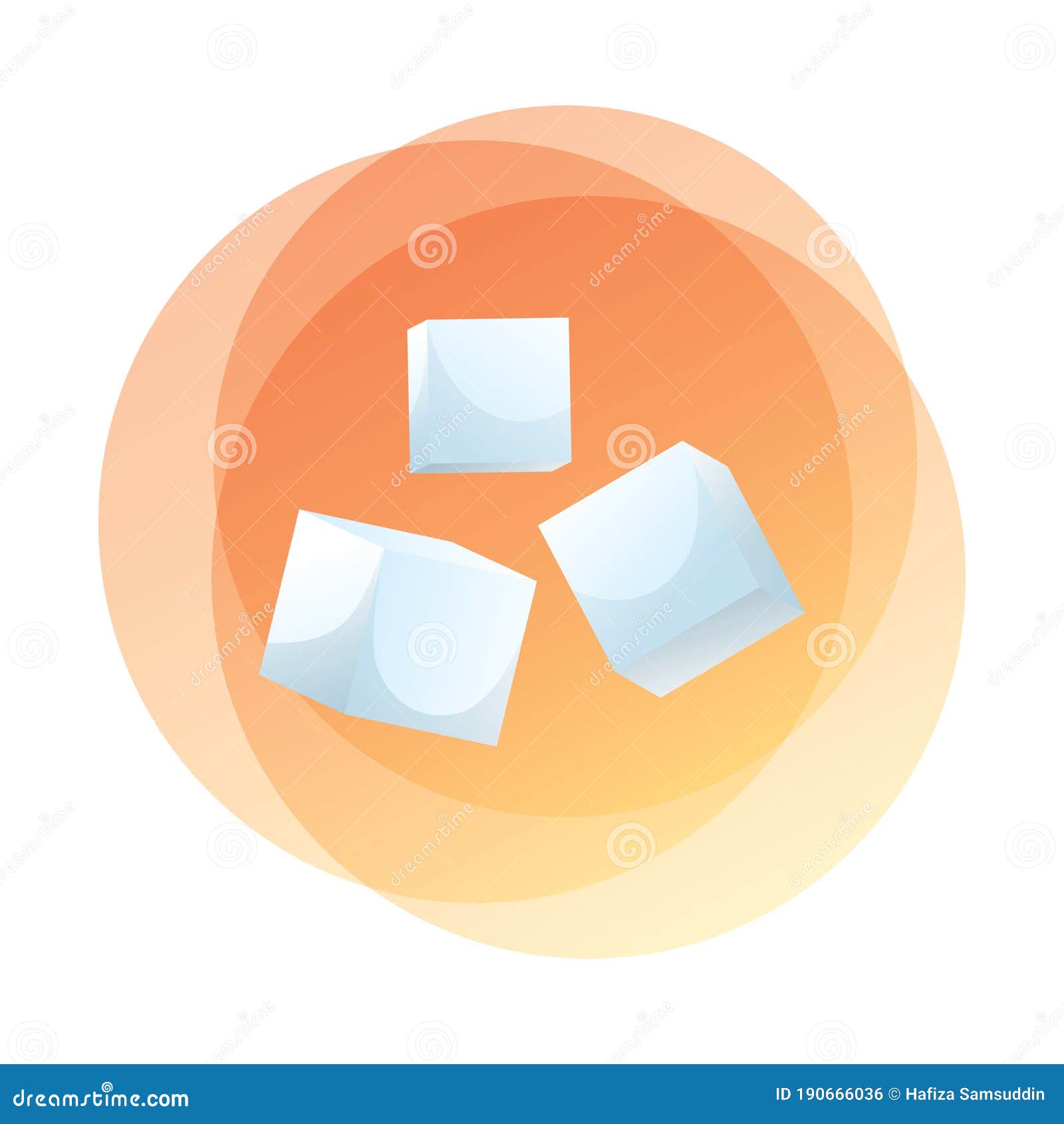 Sugar Cubes. Vector Illustration Decorative Design Stock Vector ...