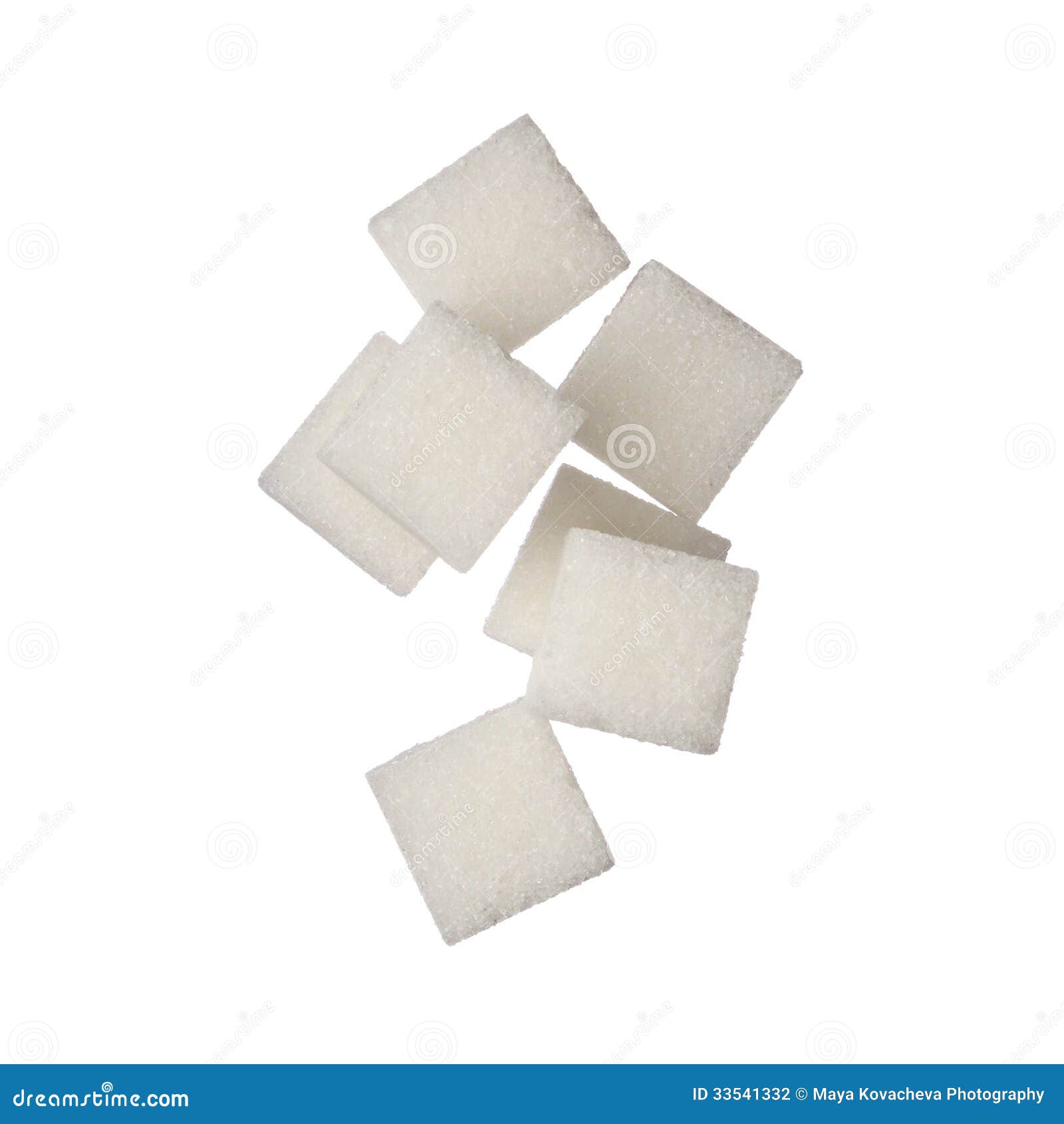 Sugar Cubes on White Background, Close Up Stock Photo - Image of heap ...