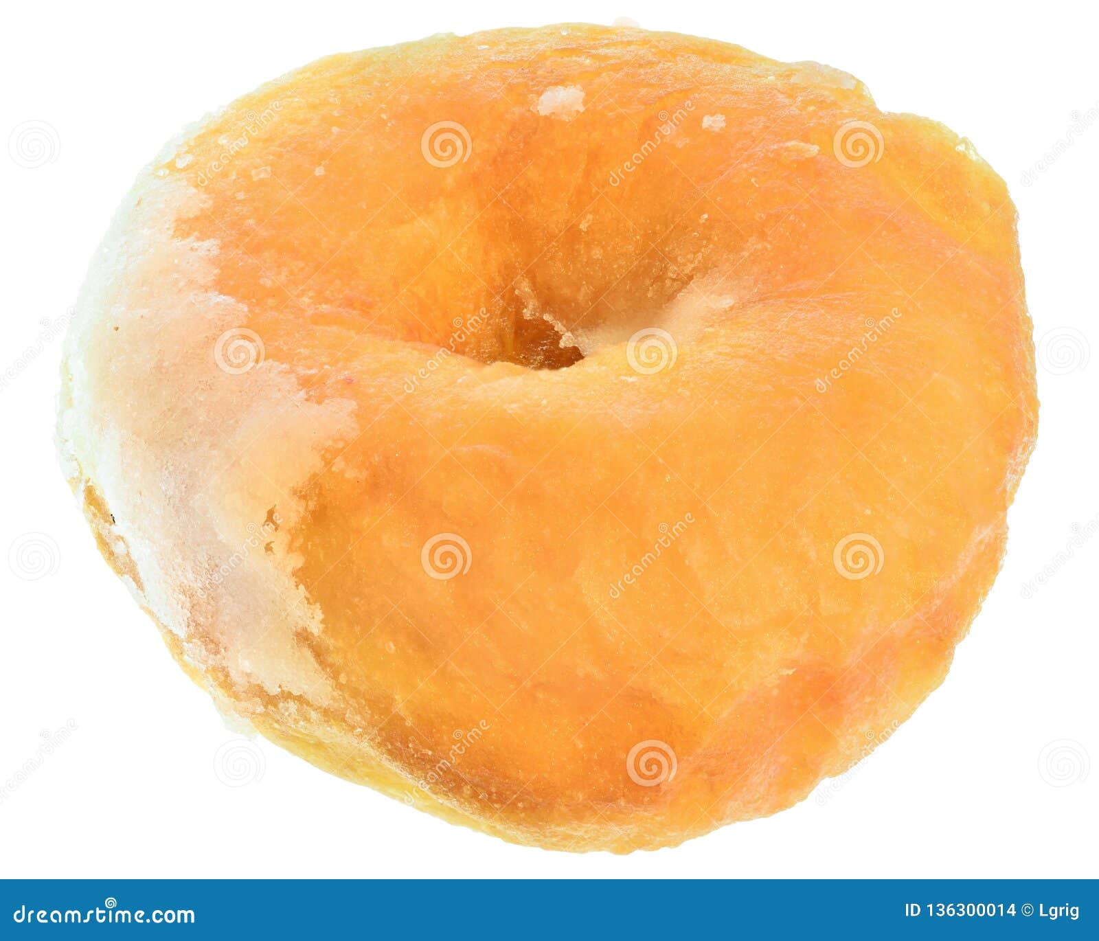 Sugar Donut Top View Isolated Stock Photo - Image of pastry, view ...