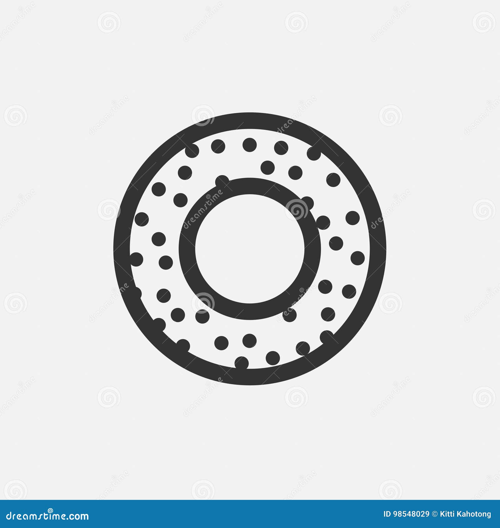 Sugar Donut Vector Illustration Icon Symbol Stock Illustration ...