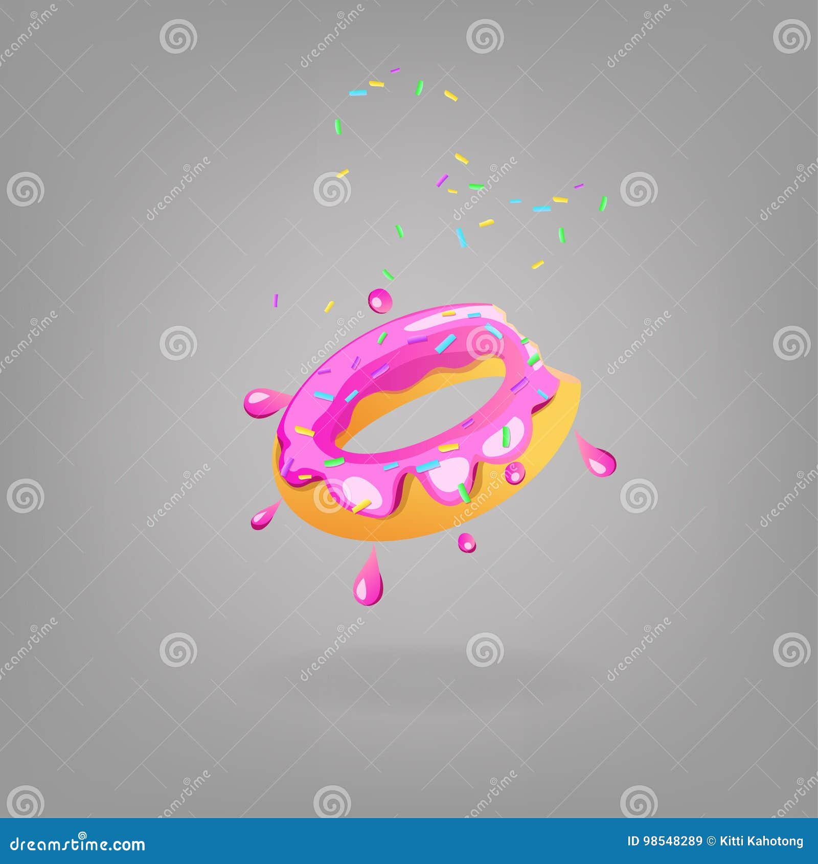 Sugar Donut Vector Illustration Icon Symbol Stock Illustration ...