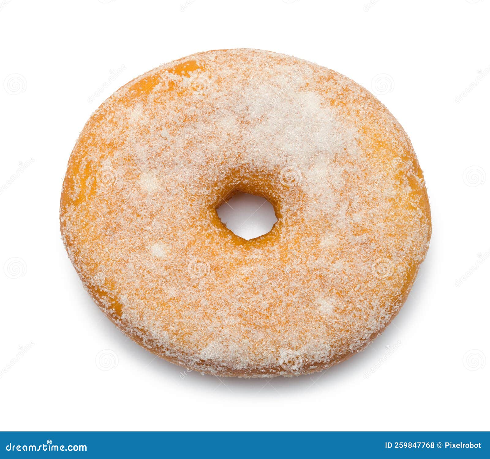 Sugar Doughnut Top View stock photo. Image of milk, glazed - 259847768