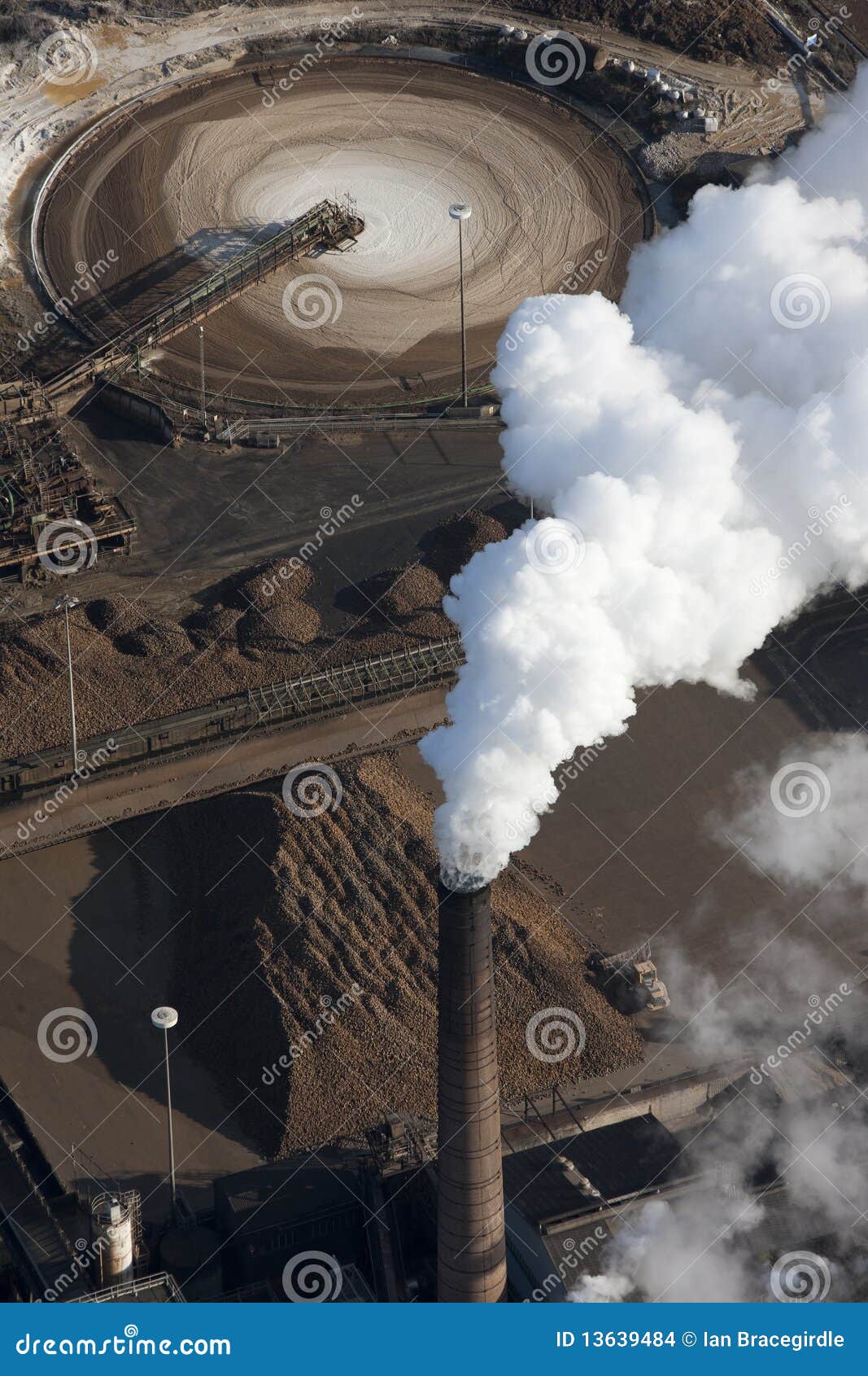 Sugar factory aerial stock photo. Image of conveyor, smoke - 13639484