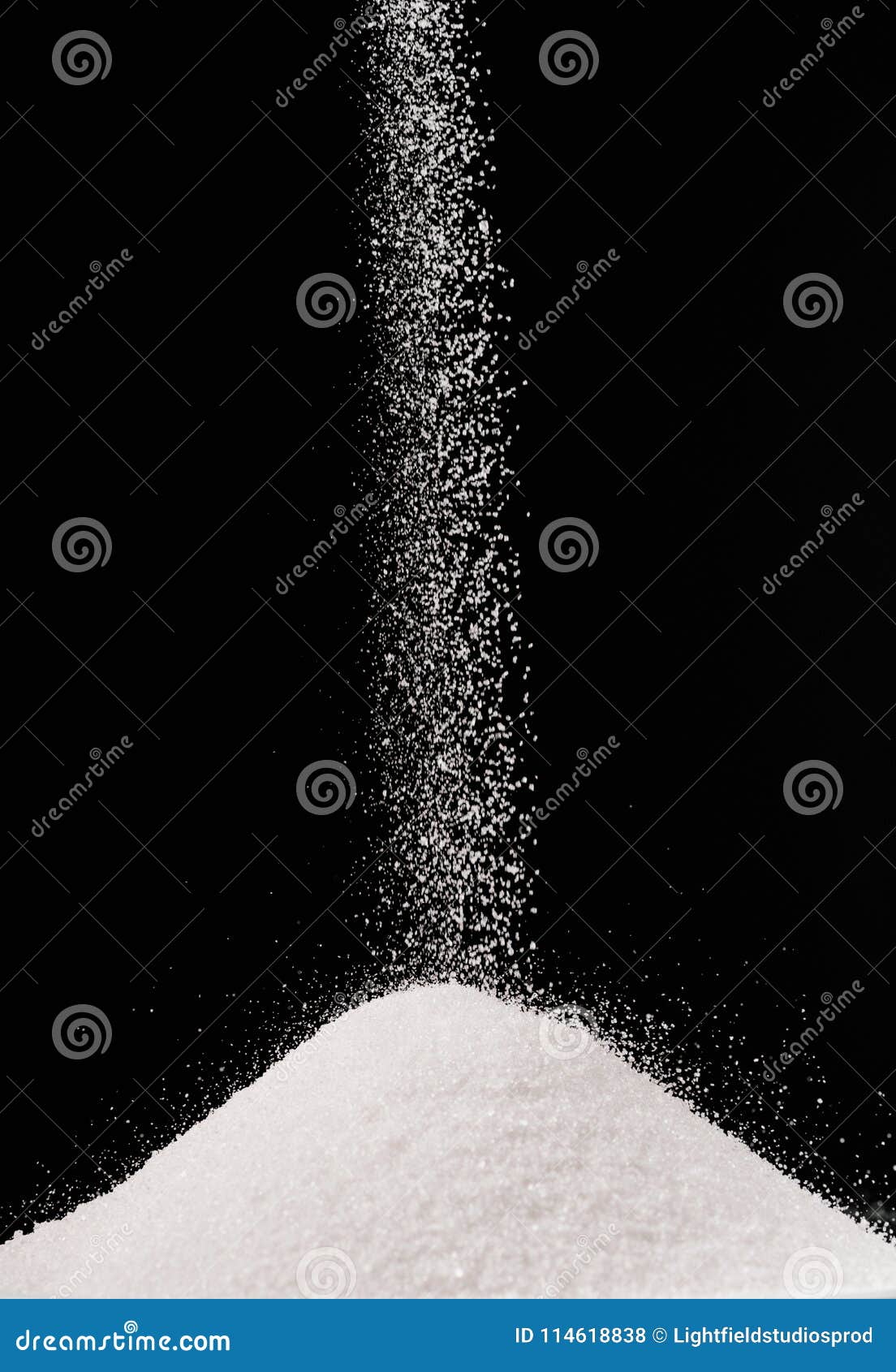 Sugar falling on pile stock photo. Image of shot, minimalistic - 114618838