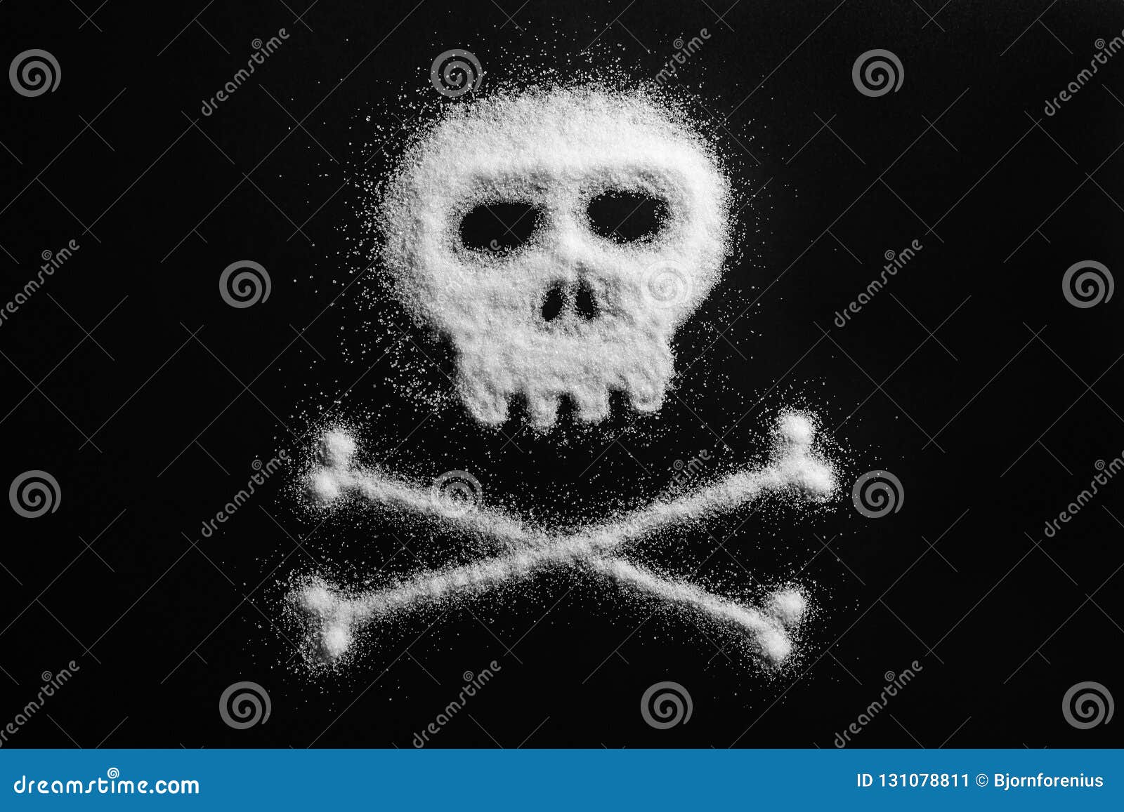 Sugar in the Form of a Skull and Bones. Concept that Sugar and S Stock ...