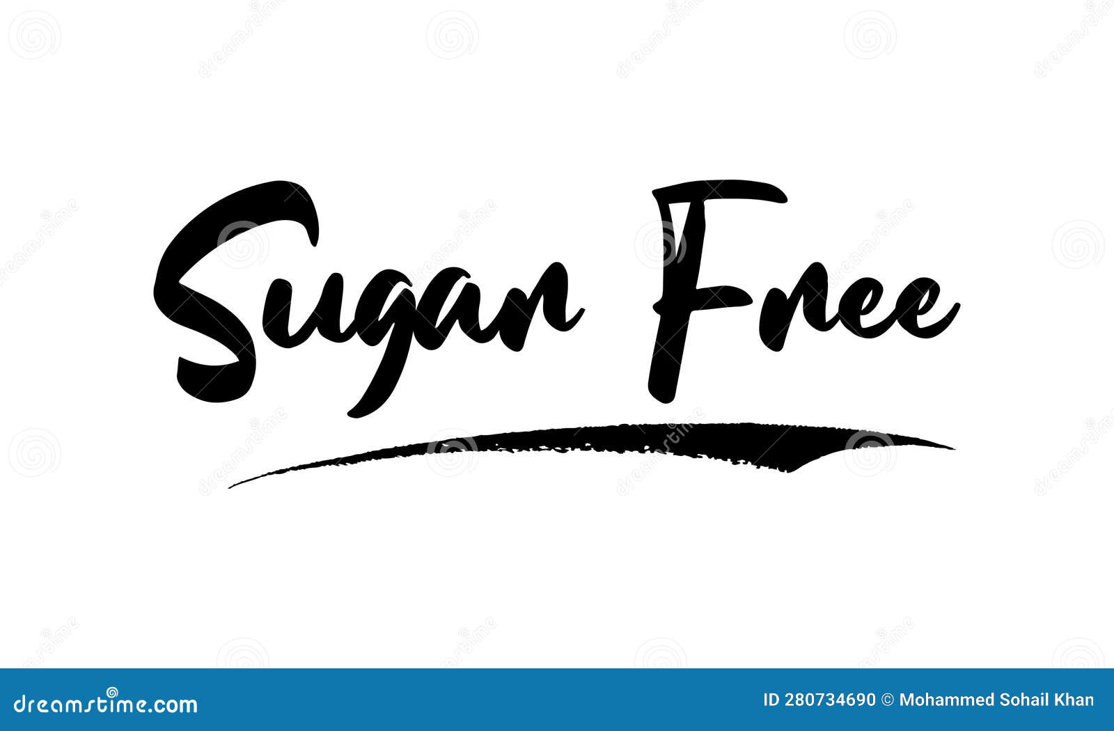 Sugar Free Bold Typography Text Lettering Vector Design Quote Stock ...