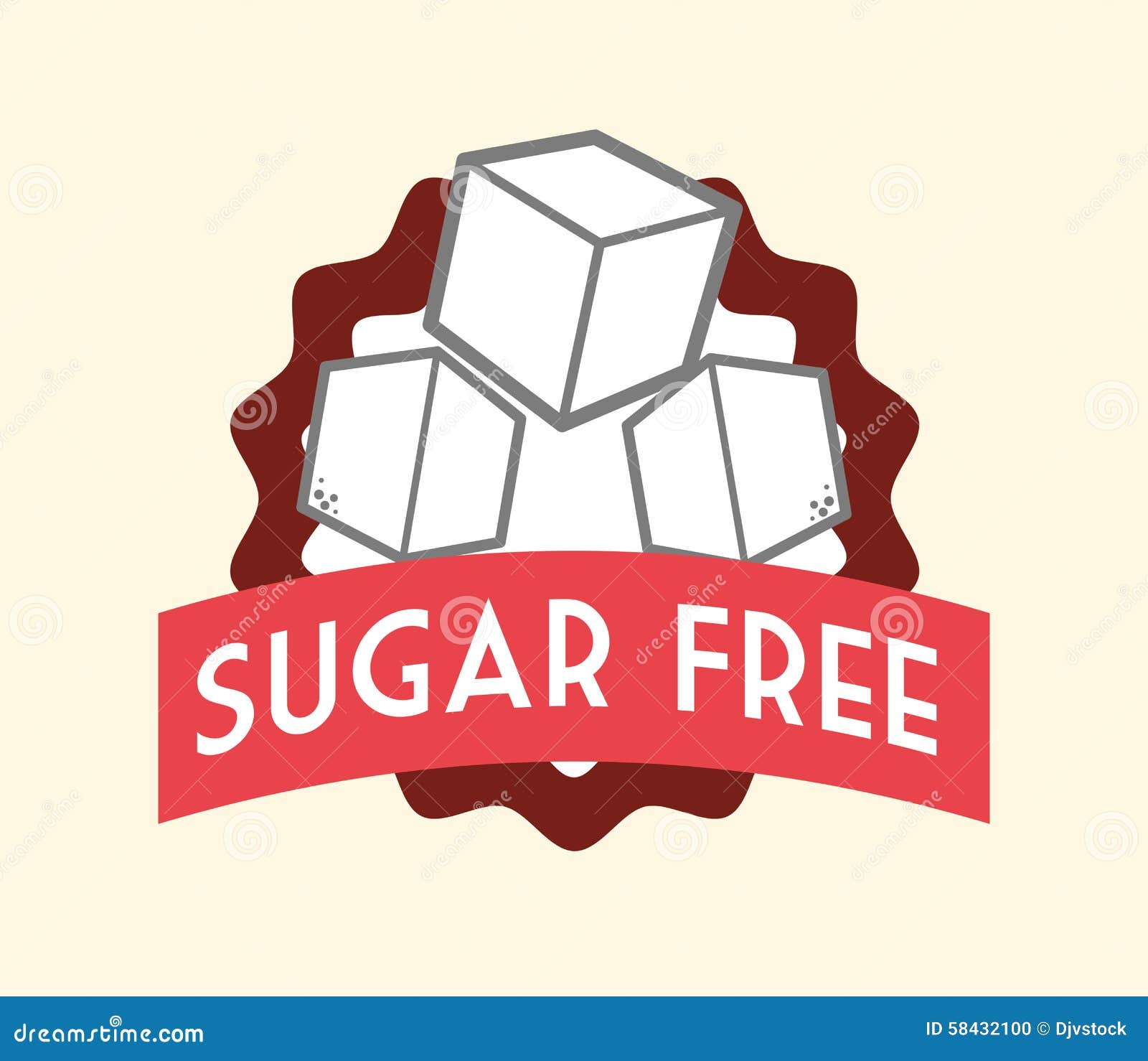 Sugar free design stock vector. Illustration of natural - 58432100