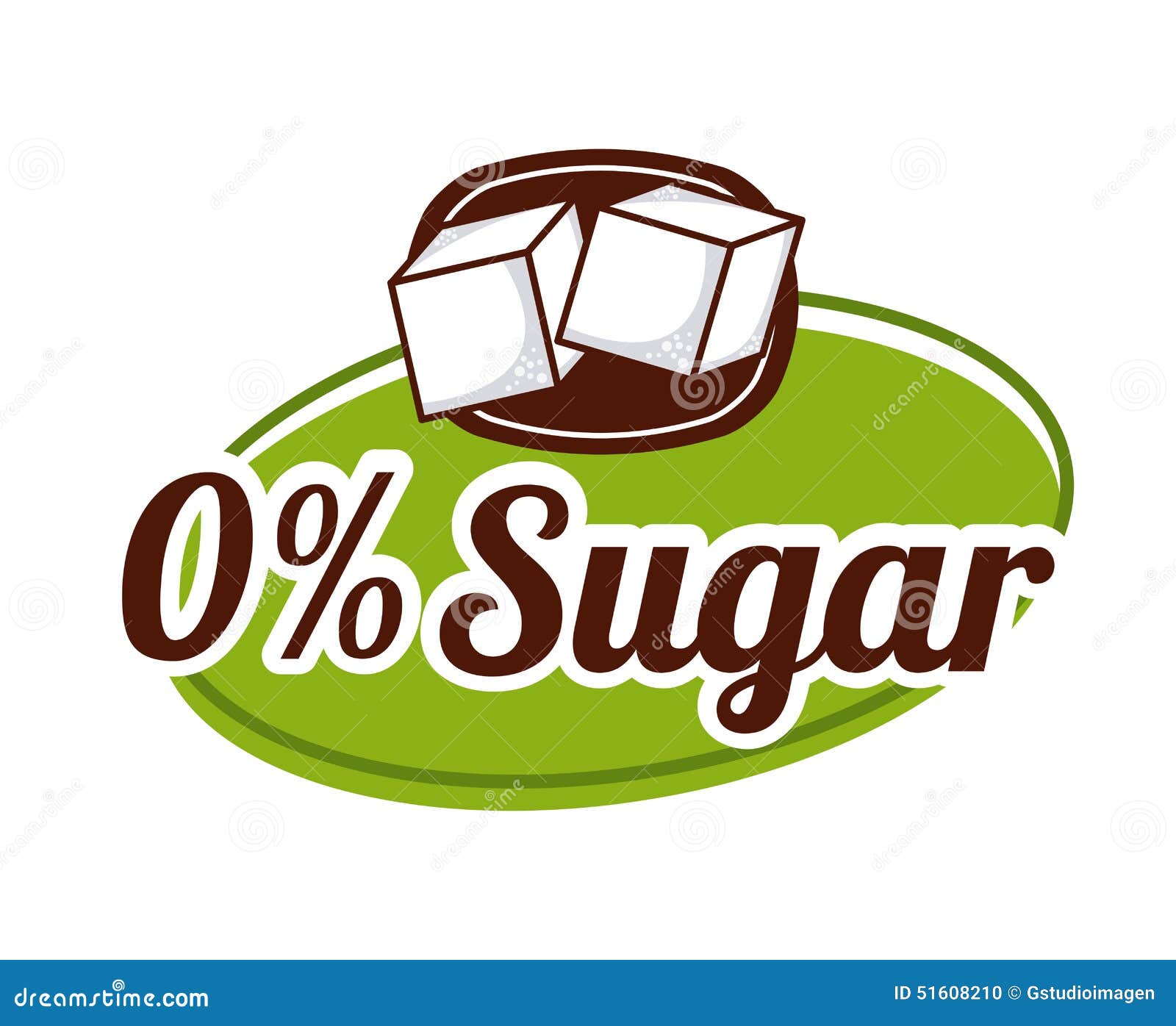 Sugar free stock vector. Illustration of icon, cubes - 51608210