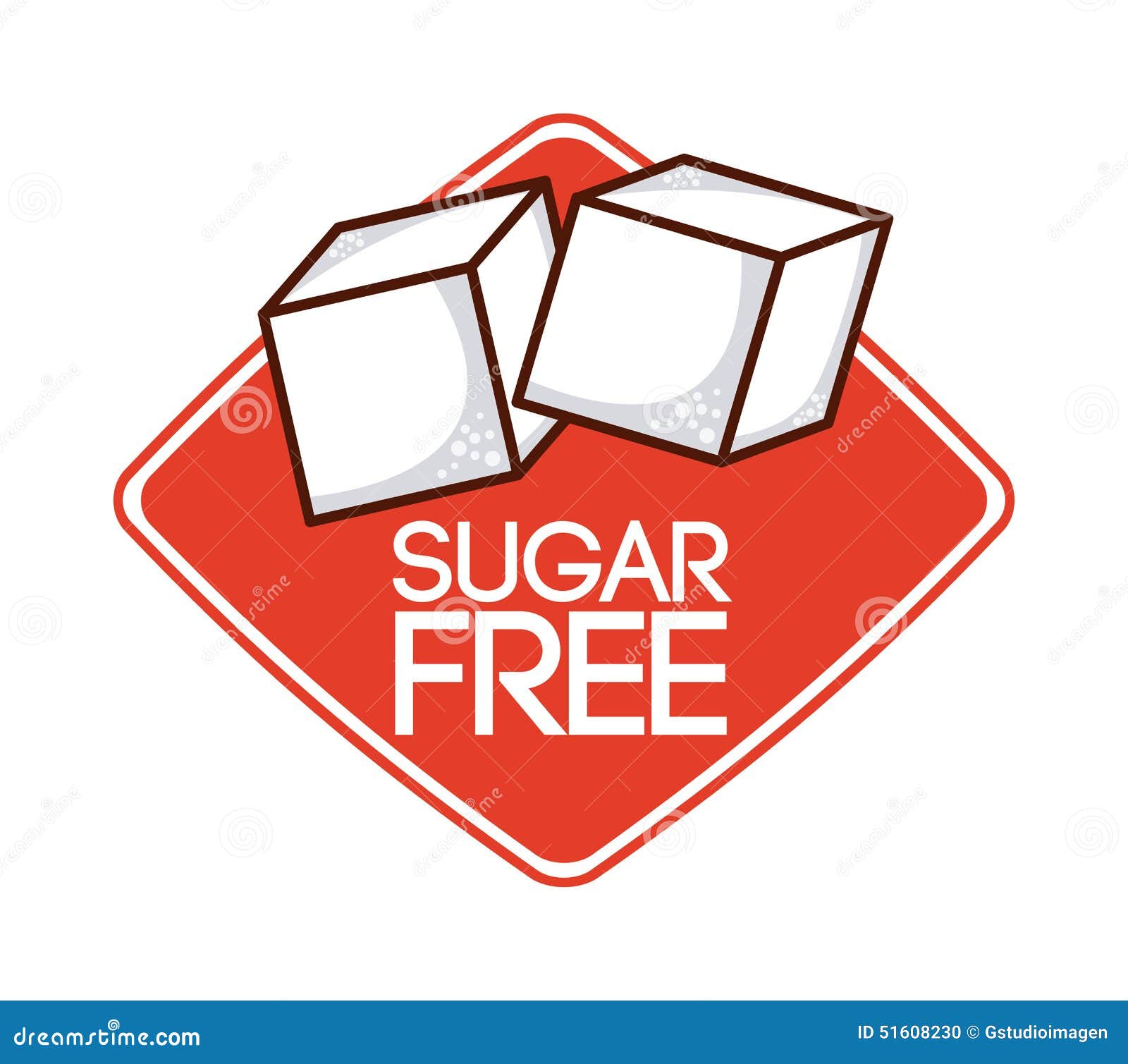 Sugar free stock vector. Illustration of icon, diet, symbol - 51608230