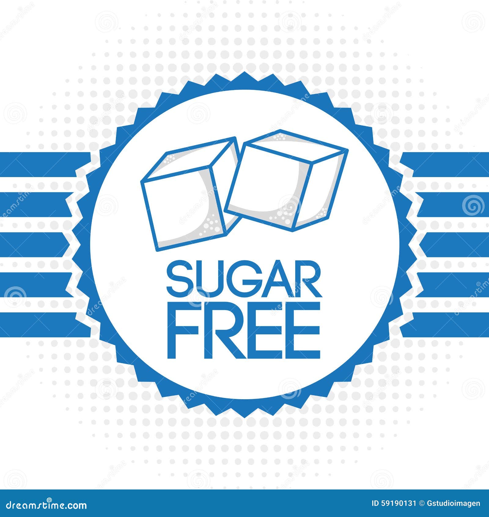 Sugar free stock vector. Illustration of stamp, nutrition - 59190131