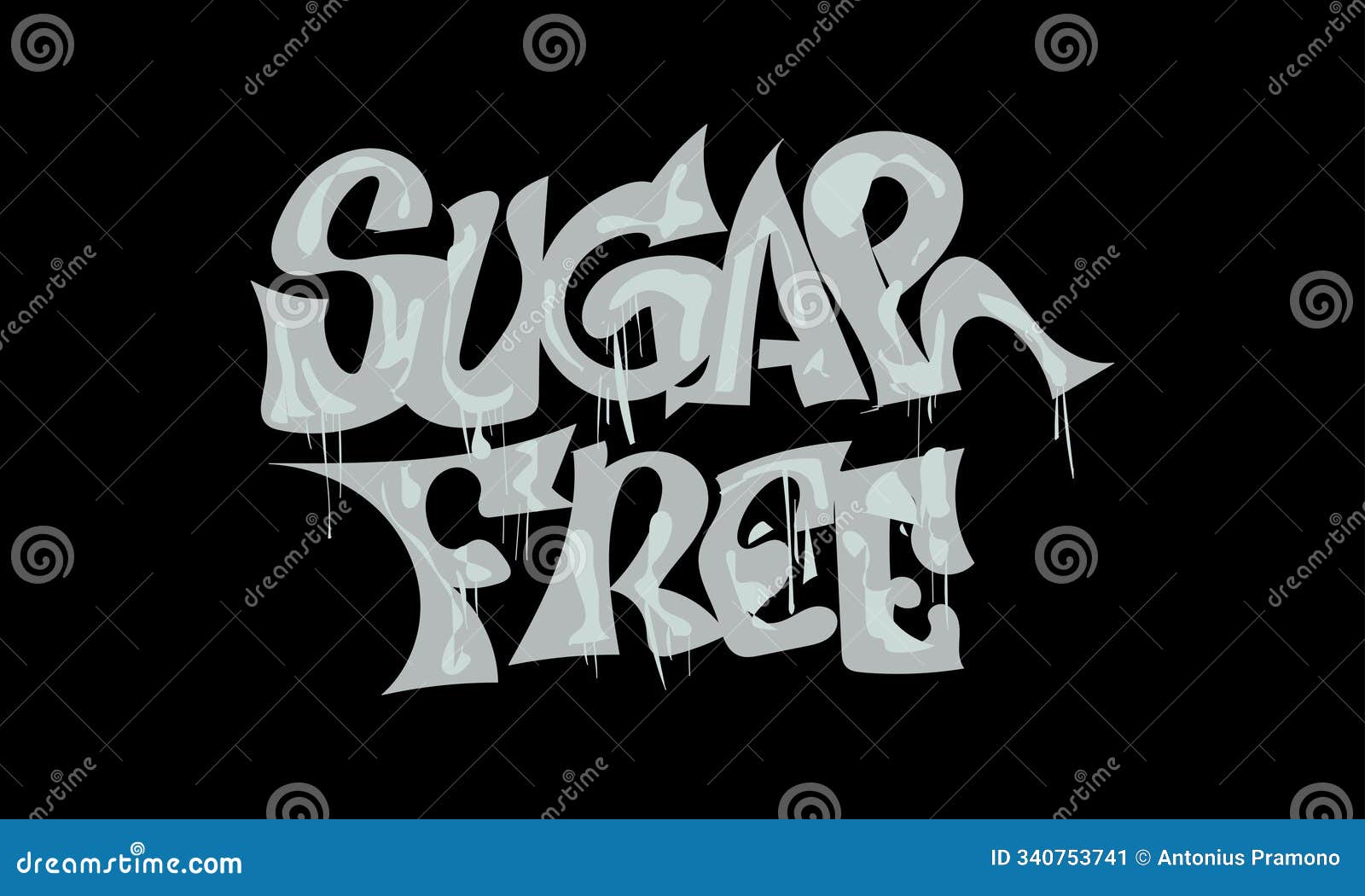 SUGAR FREE Graffiti Style Custom Design Stock Illustration ...