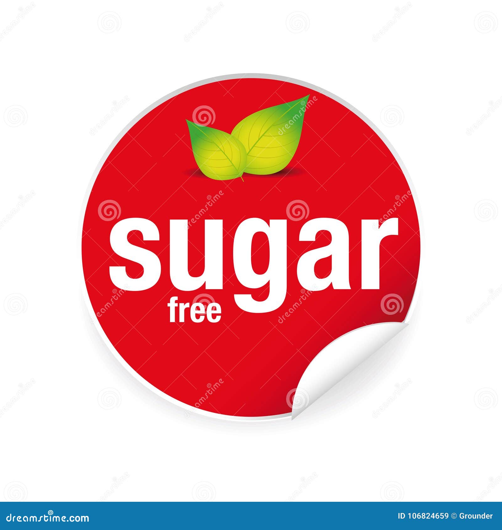 Sugar Free Label Tag Sticker Stock Vector - Illustration of design ...