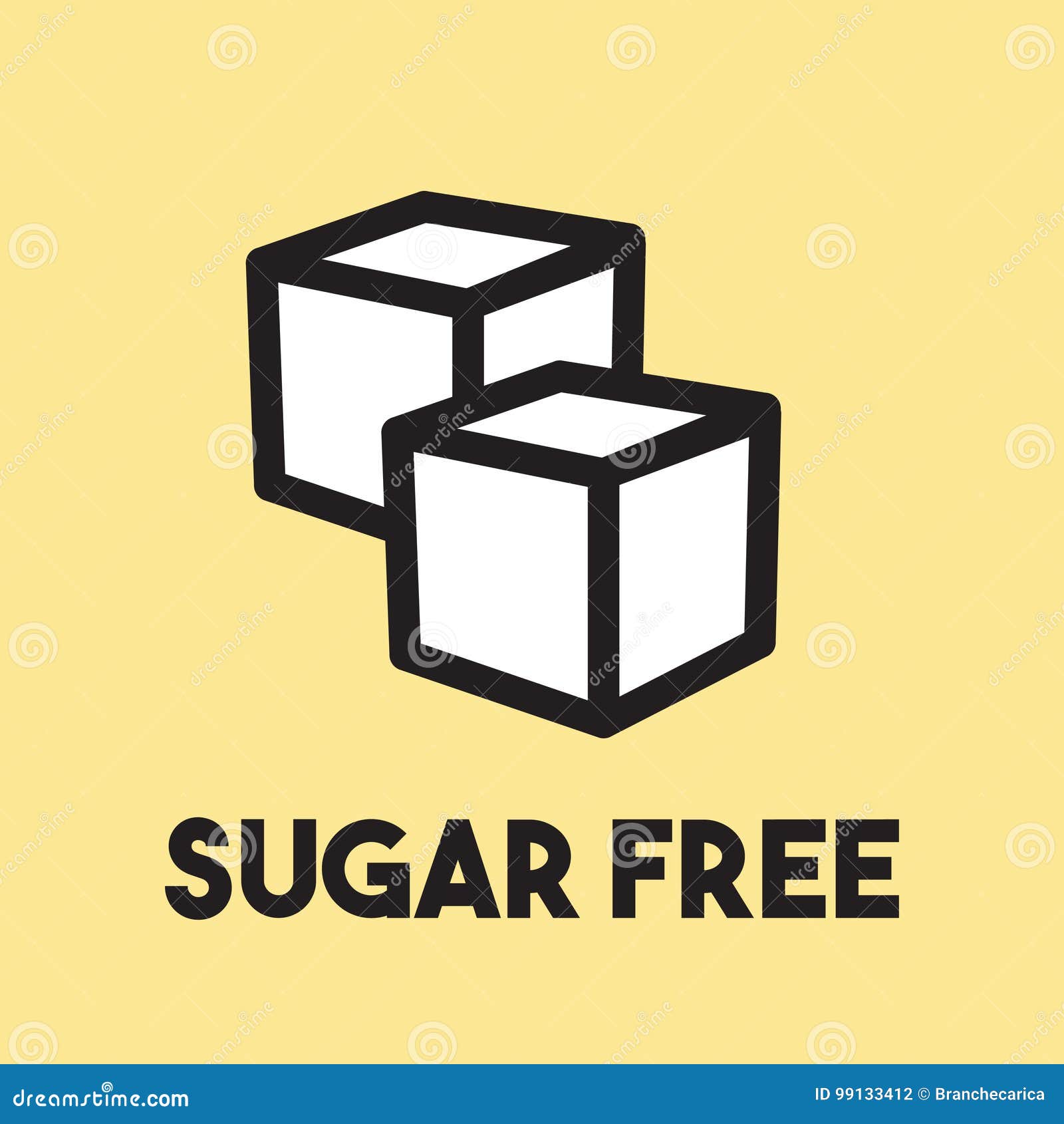 Sugar free sign stock vector. Illustration of badge, nutrition - 99133412