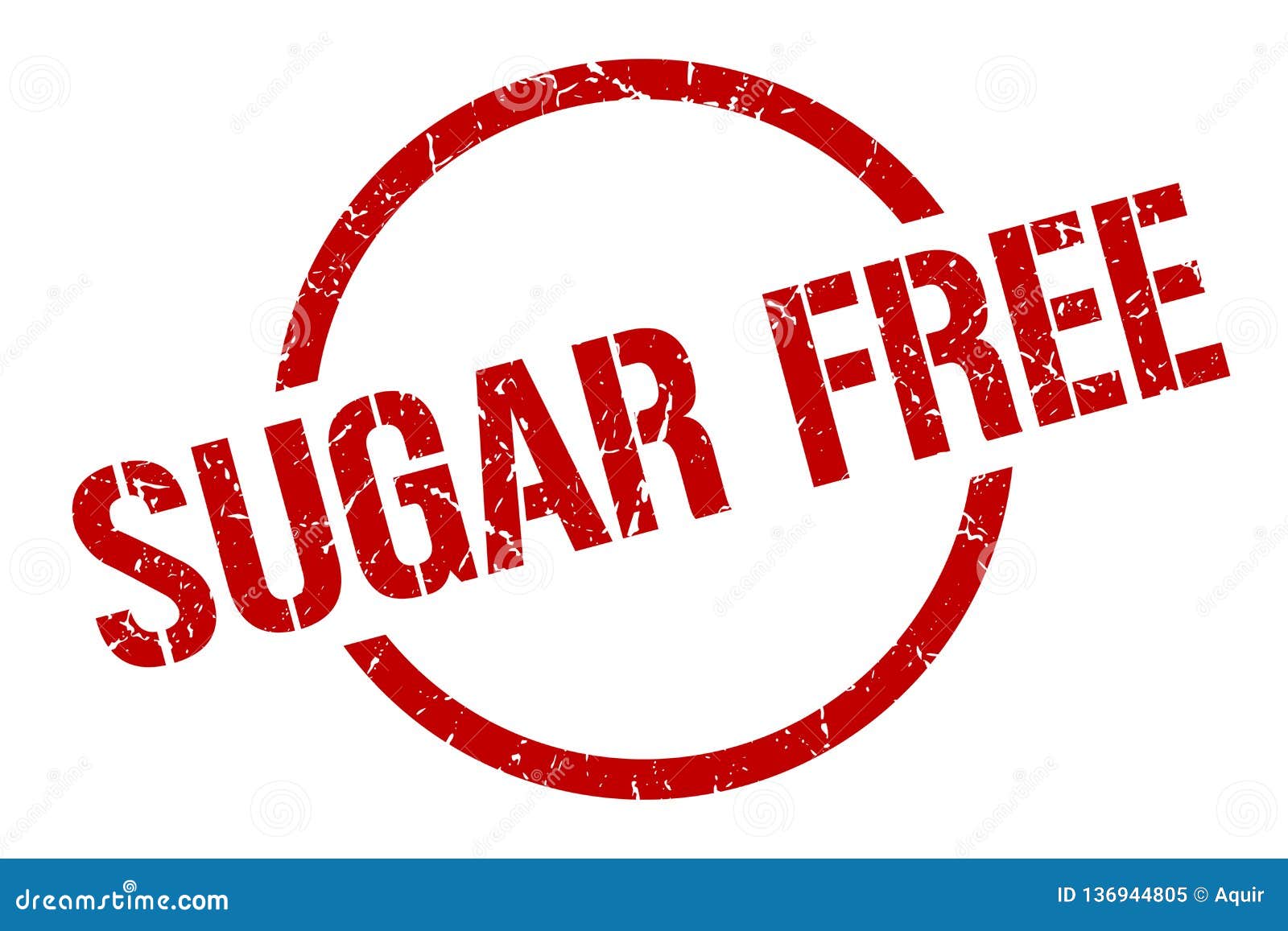 Sugar free stamp stock vector. Illustration of insignia - 136944805