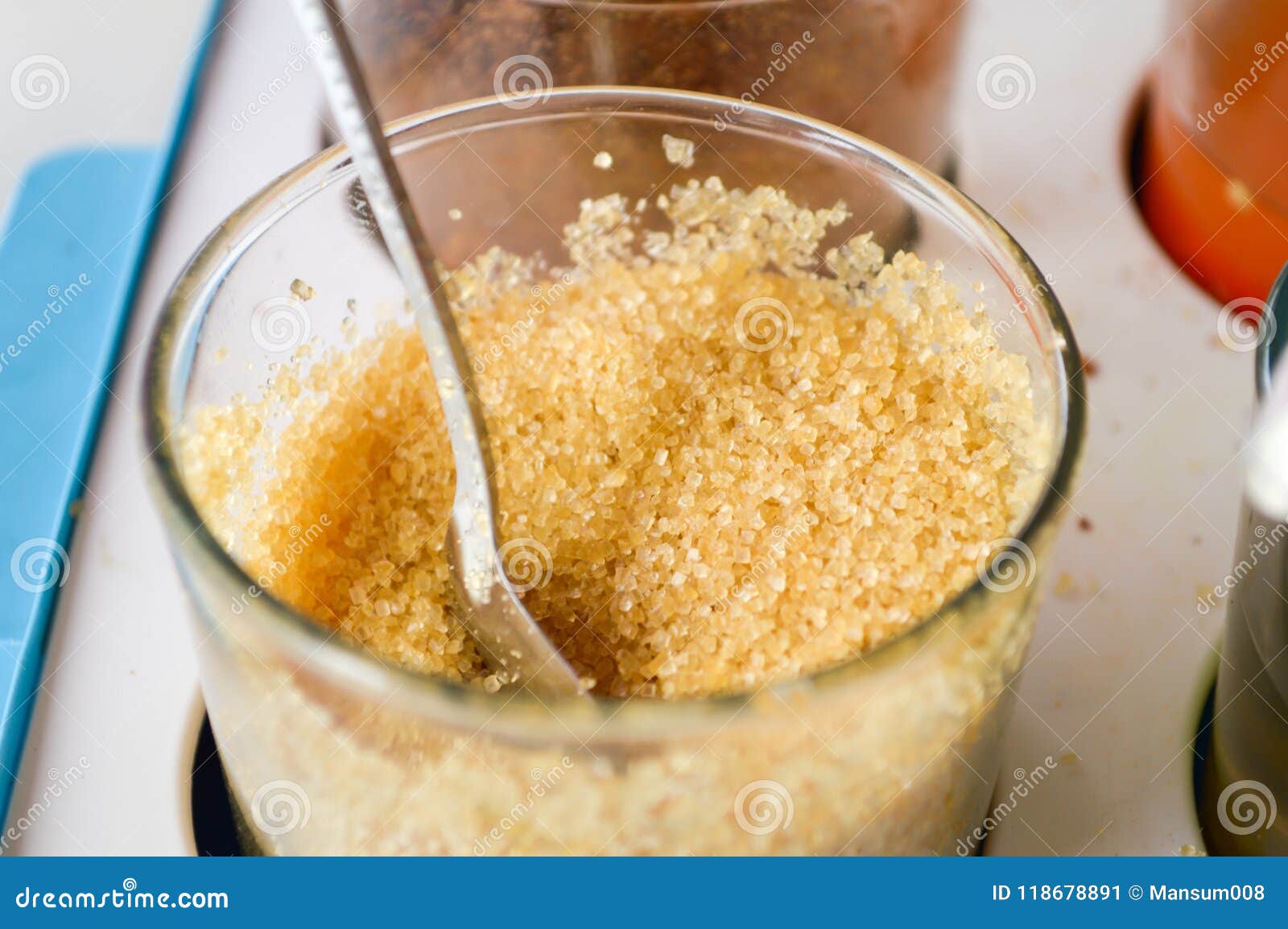 Sugar in glass stock image. Image of sweet, food, closeup - 118678891