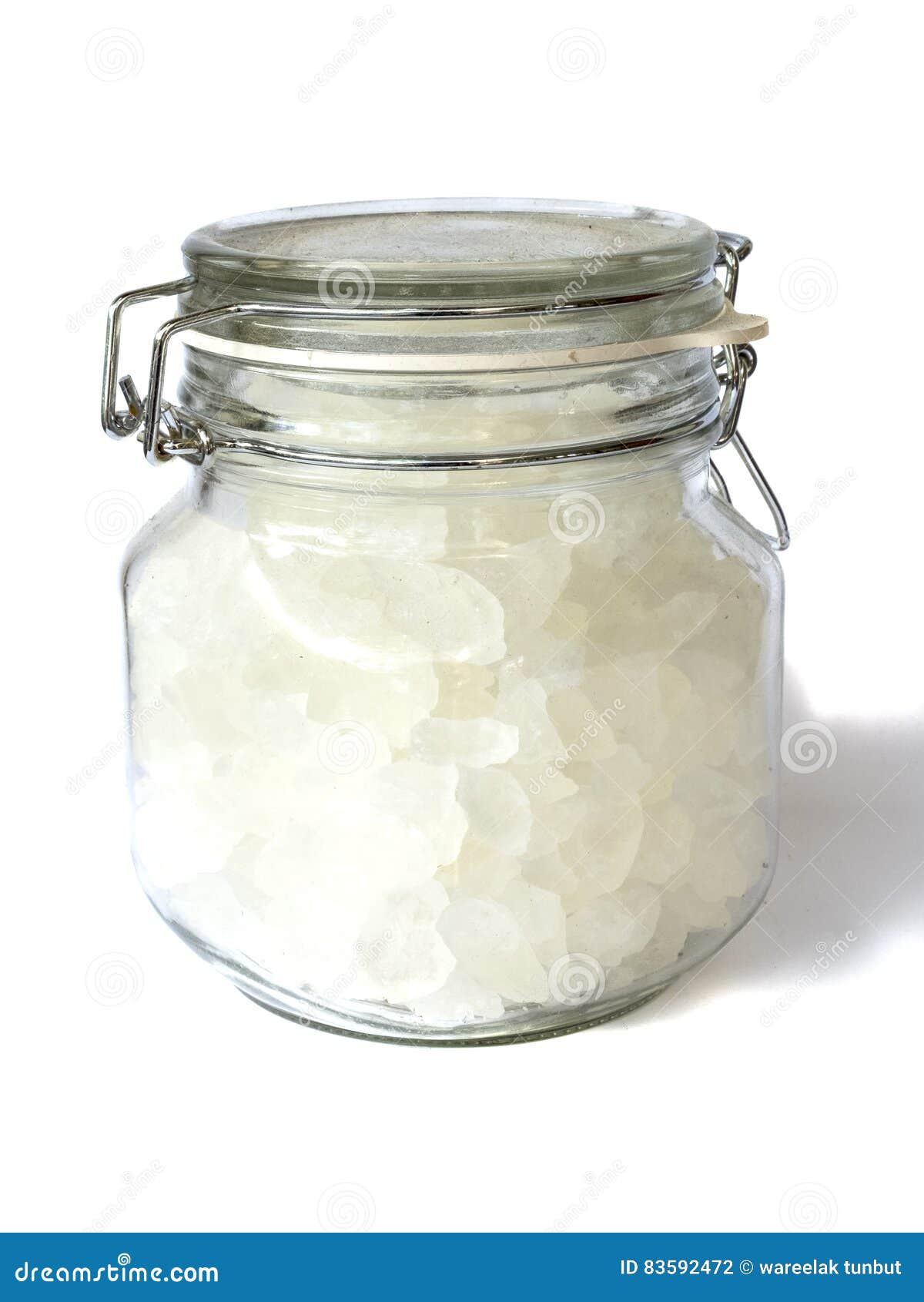 Sugar in the glass jar stock photo. Image of crystal - 83592472