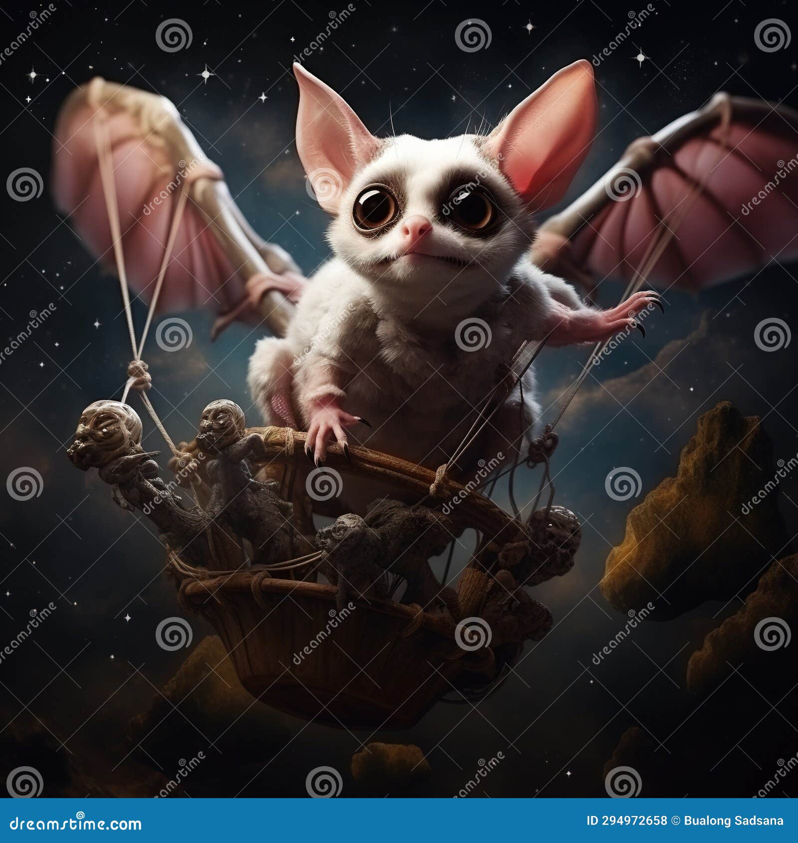 Sugar Glider, Petaurus Breviceps Made with Generative AI Illustration ...