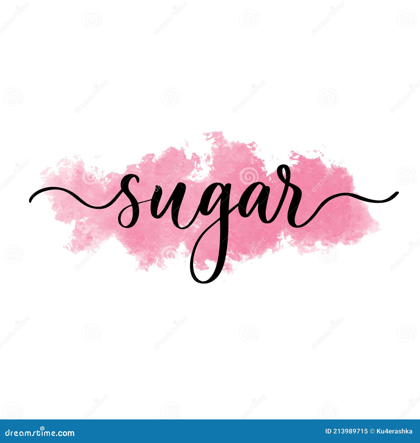 Sugar - Hand Drawn Calligraphy Inscription Stock Vector - Illustration ...