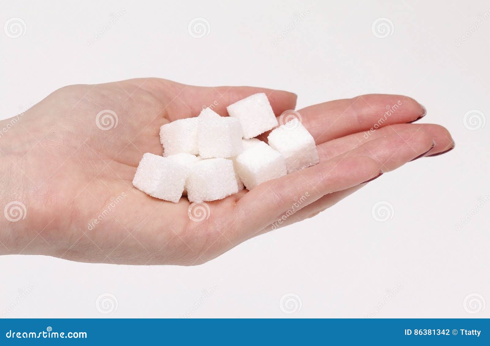 Sugar in hand stock photo. Image of cube, health, sweet - 86381342