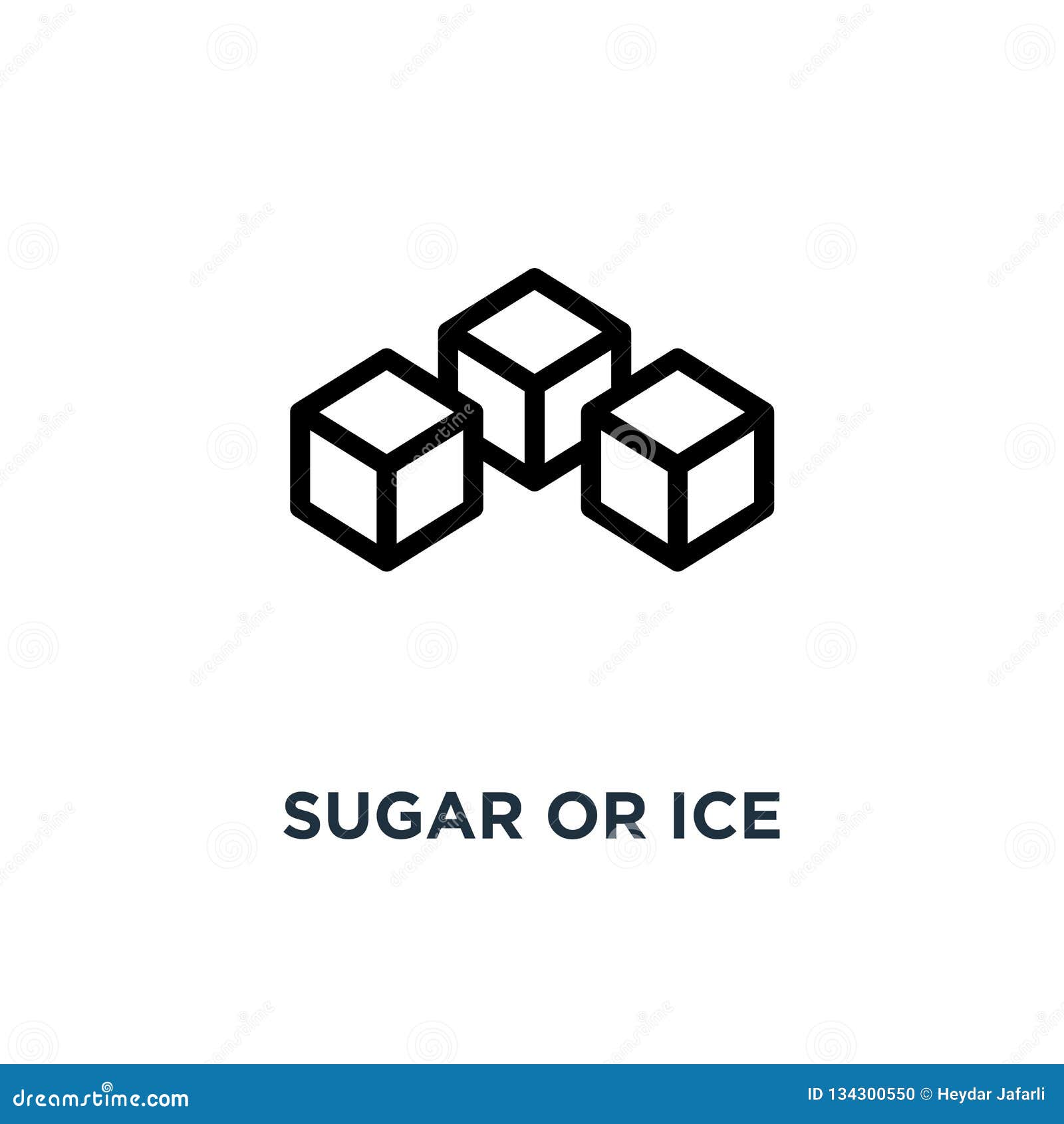 Sugar or Ice Icon. Sugar or Ice Concept Symbol Design, Vector Il Stock ...