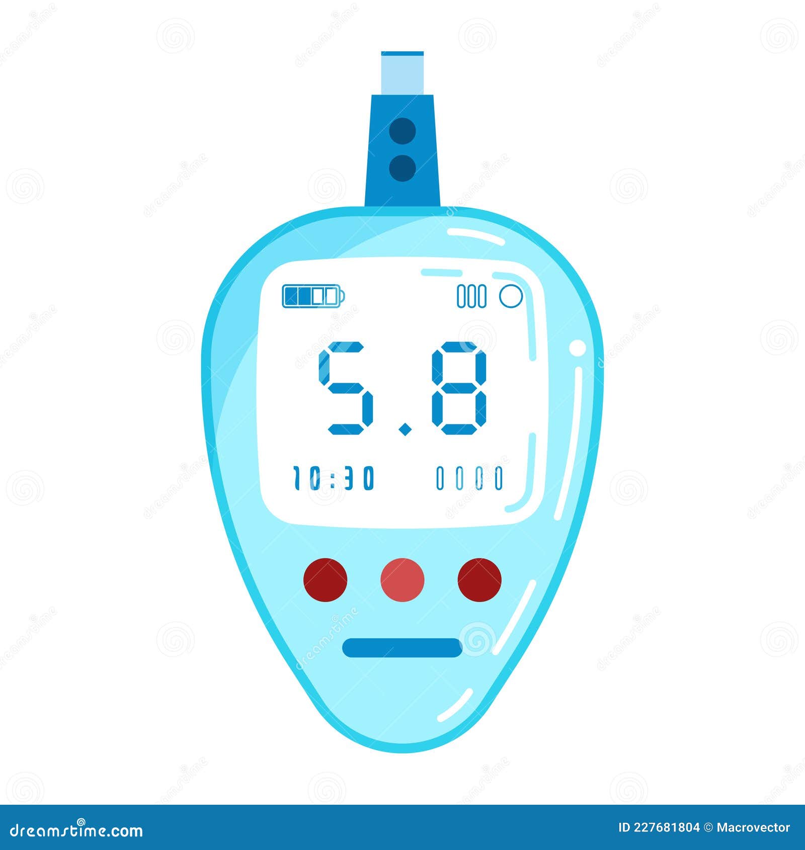 Sugar Level Sensor Composition Stock Vector - Illustration of modern ...
