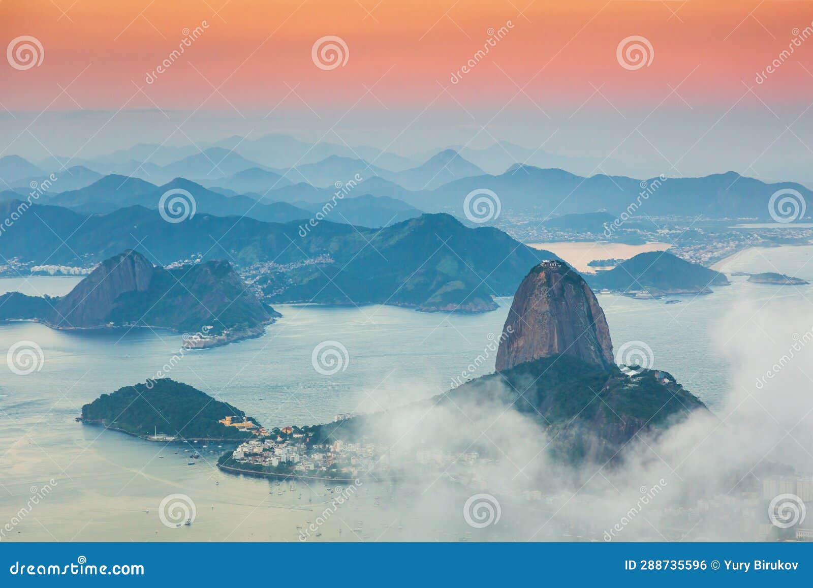 Sugar Loaf Mountain in Rio De Janeiro after Sunset Stock Photo - Image ...