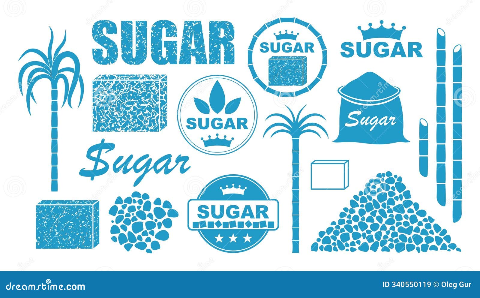 Sugar Logo. Isolated Sugar on White Background Stock Illustration ...