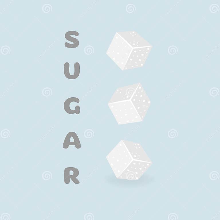 Sugar Low Poly. Sweet, Nutritious, Tasty Sugar. Refined Sugar Stock ...