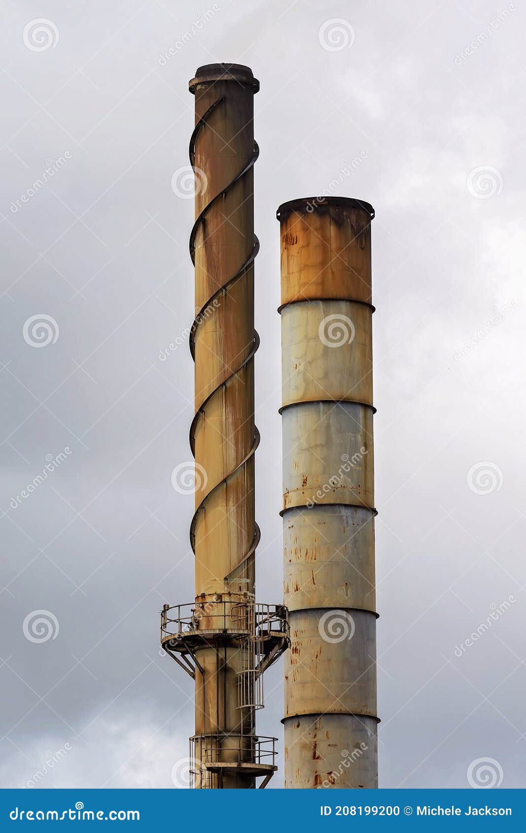Sugar Mill Chimney Stacks stock photo. Image of molasses - 208199200
