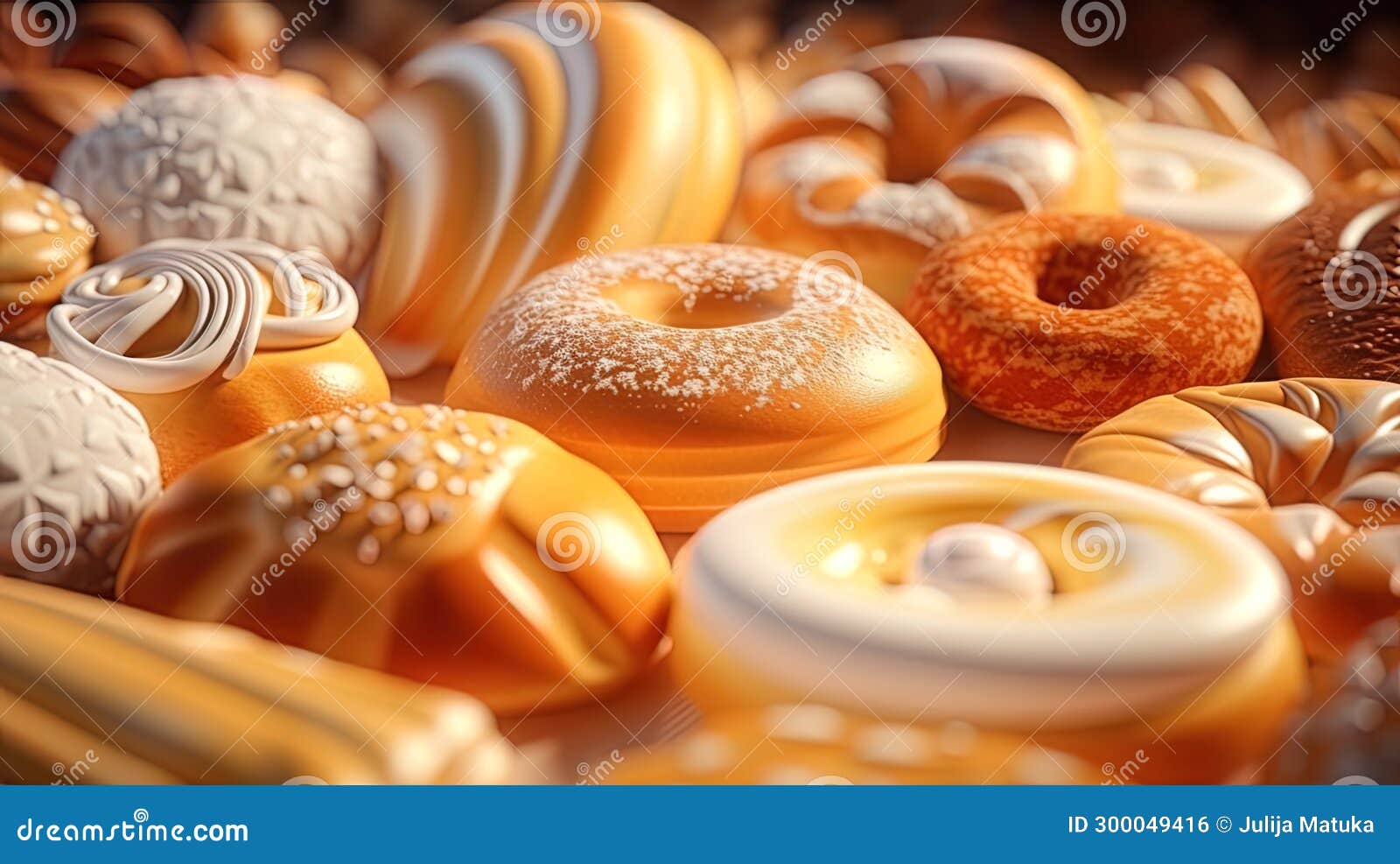 Sugar Patterns with Sweet Buns Stock Illustration - Illustration of ...