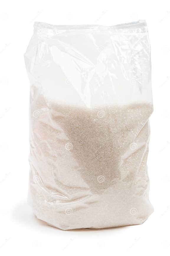 Sugar Plastic Package Isolated Stock Image - Image of white, packet ...