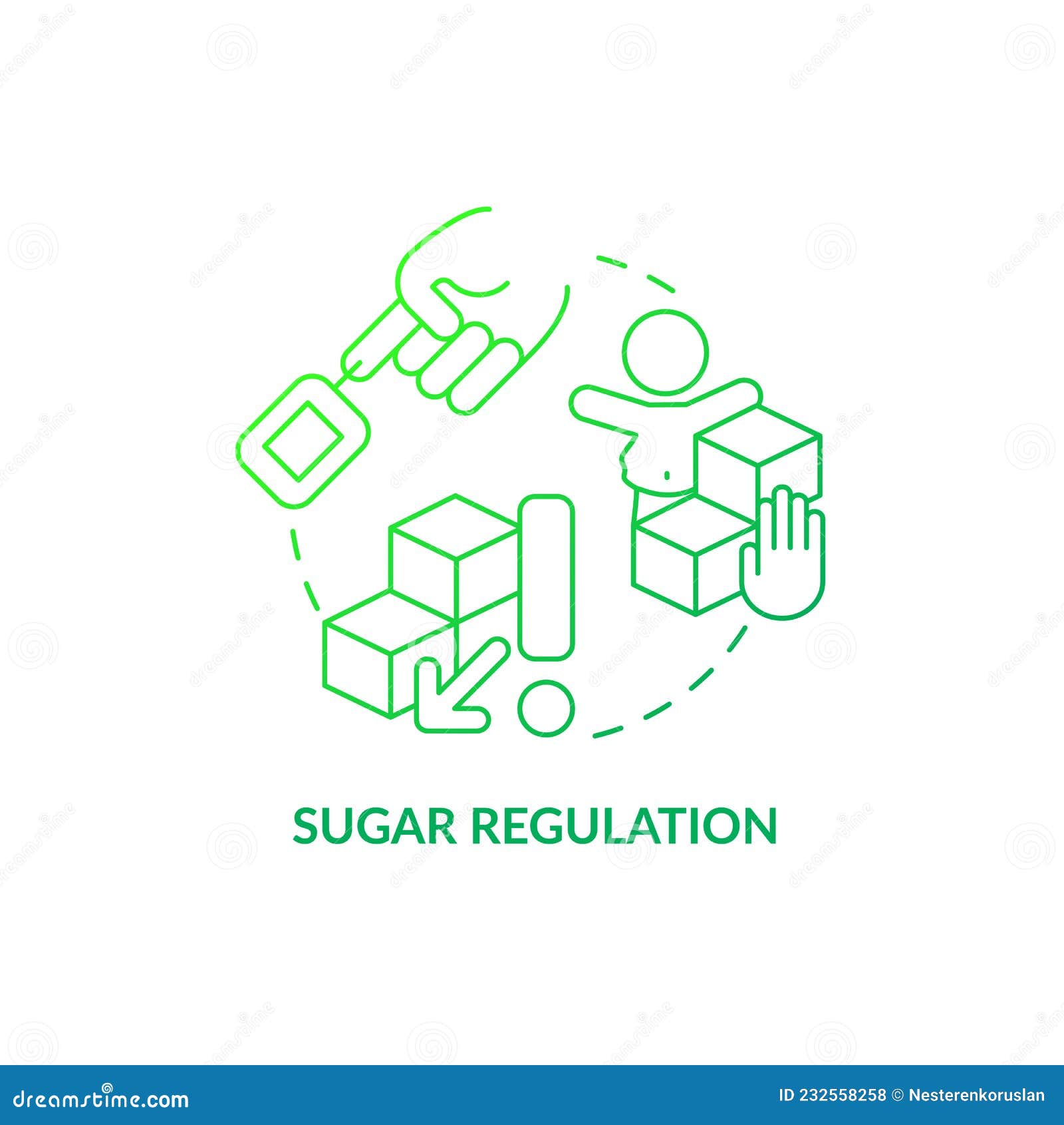 Sugar Regulation Concept Icon Stock Vector - Illustration of blood ...