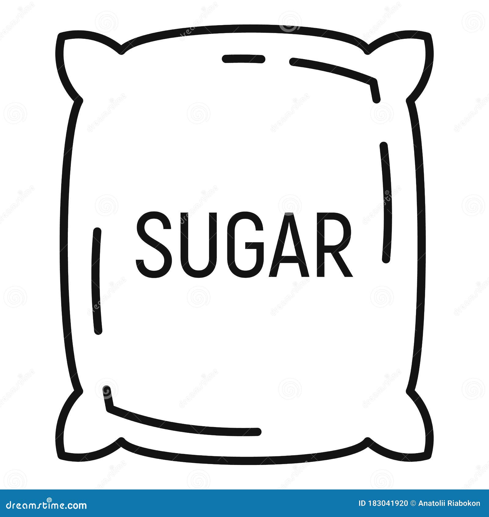 Sugar Sack Icon, Outline Style Stock Vector - Illustration of groats ...