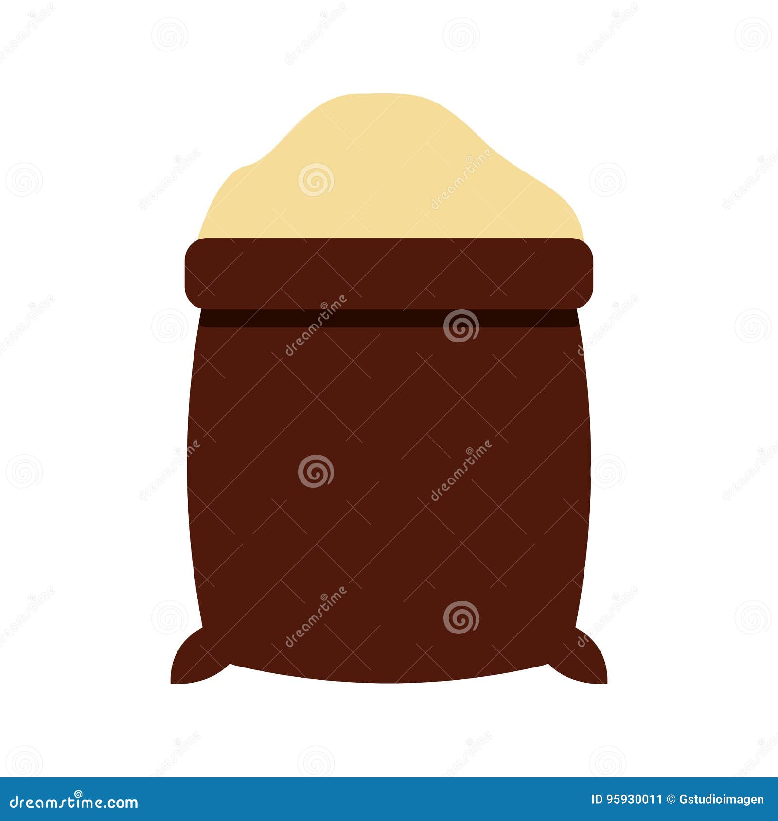 Sugar sack icon stock vector. Illustration of full, textile - 95930011