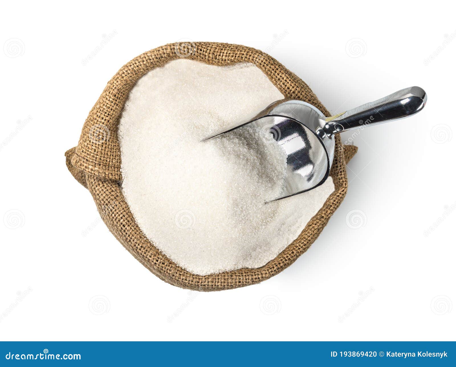 Sugar in sack stock photo. Image of burlap, full, granules - 193869420