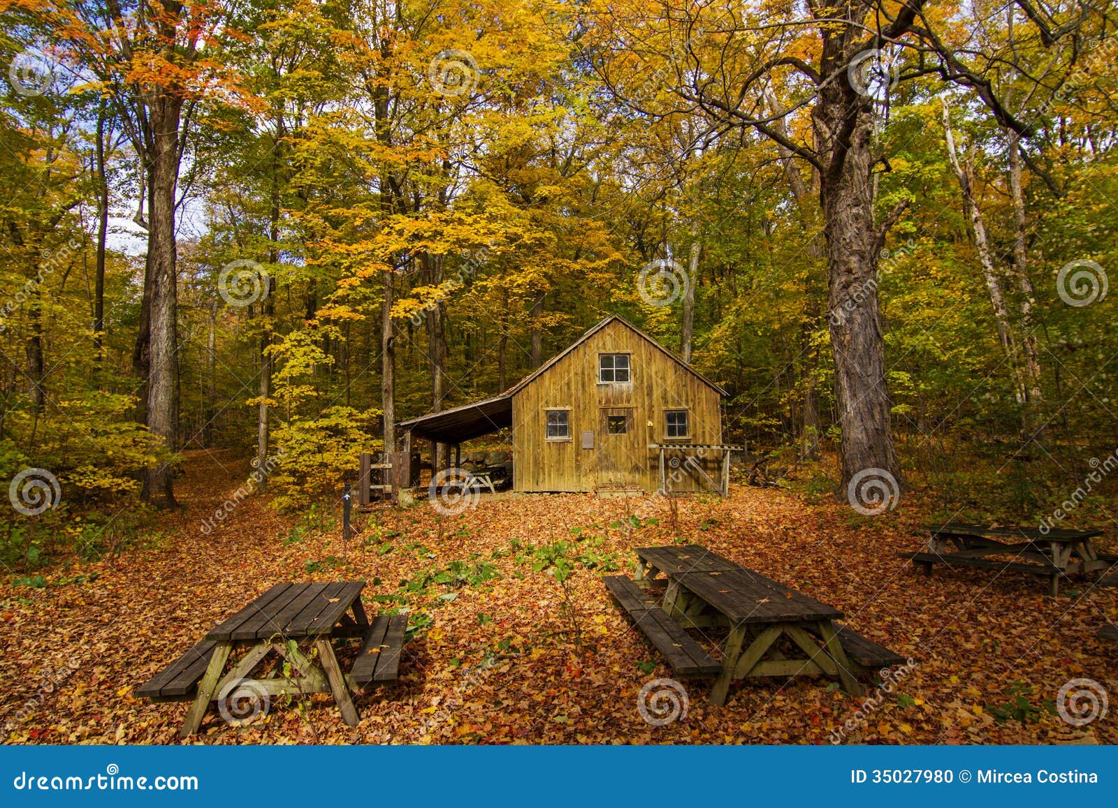 Sugar shack in fall stock photo. Image of house, autumn - 35027980