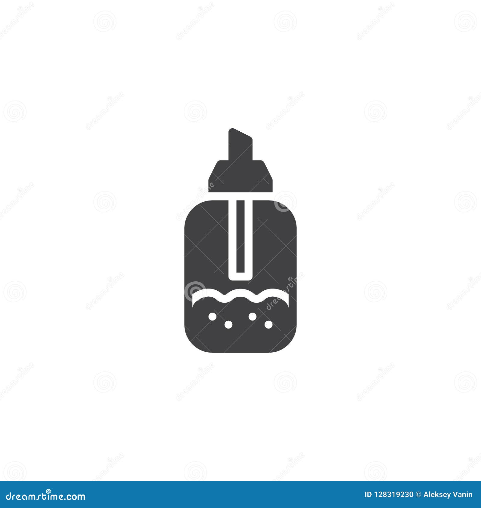 Sugar shaker vector icon stock vector. Illustration of shaker - 128319230