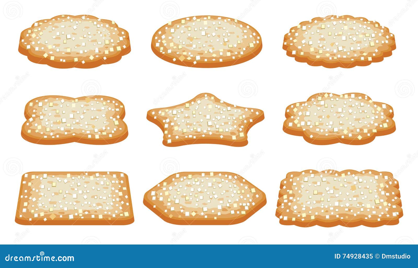 Sugar Shortbread Cookies, Vector Stock Vector - Illustration of candy ...