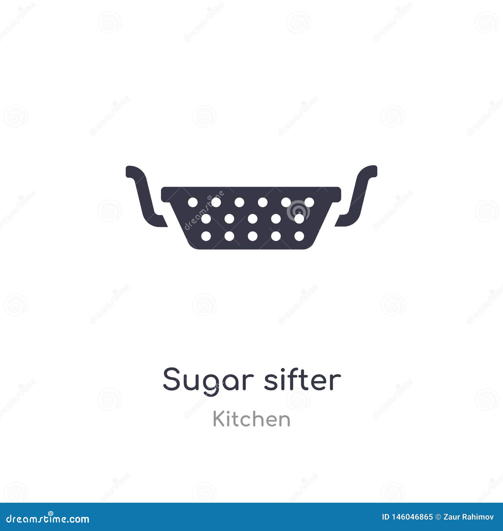 Sugar Sifter Icon. Isolated Sugar Sifter Icon Vector Illustration from ...