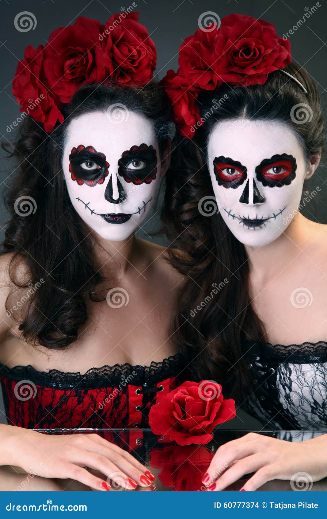 Sugar skull girls stock photo. Image of ceremonial, fashion - 60777374