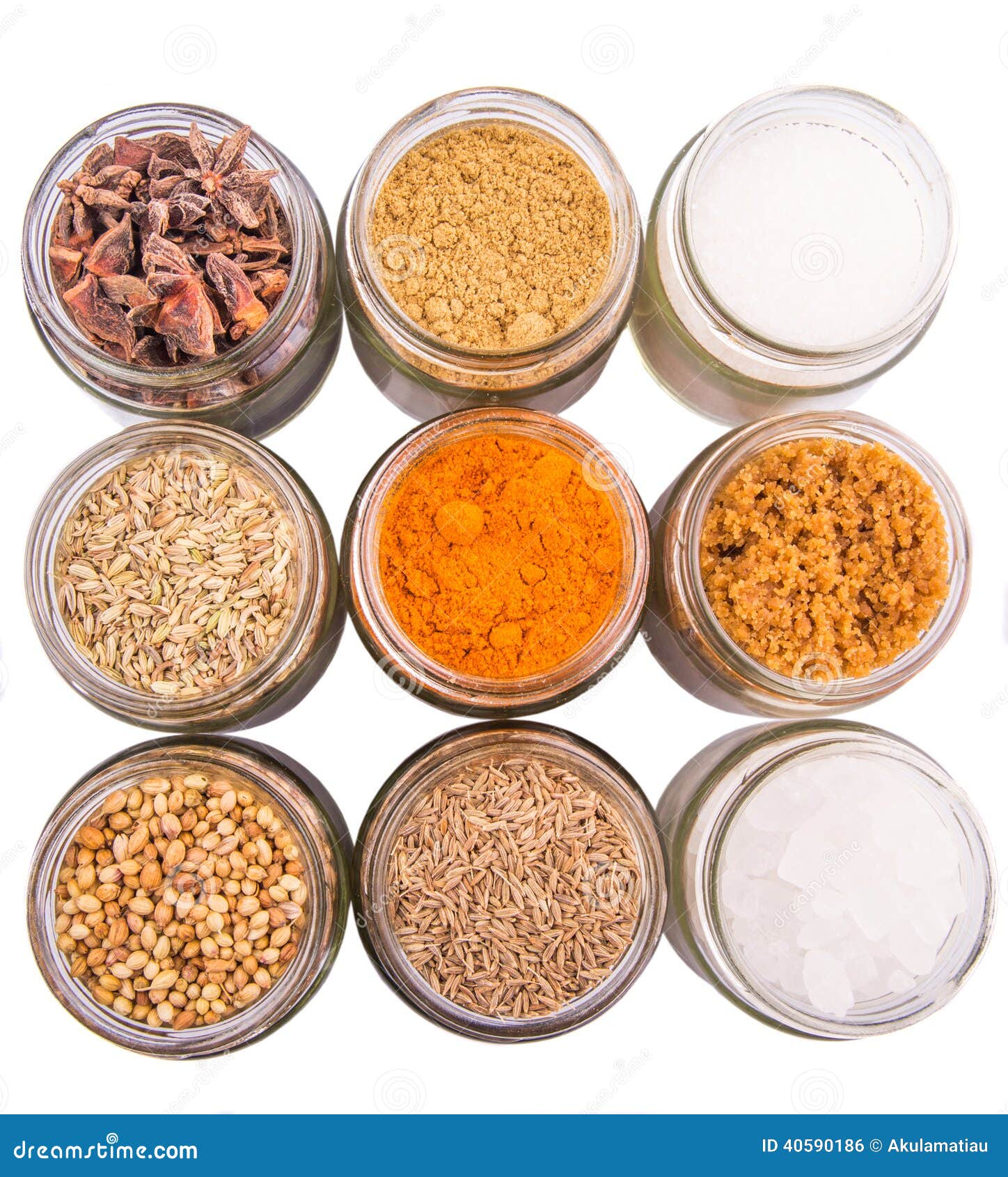 Sugar and Spices on White III Stock Photo - Image of glass, nature ...