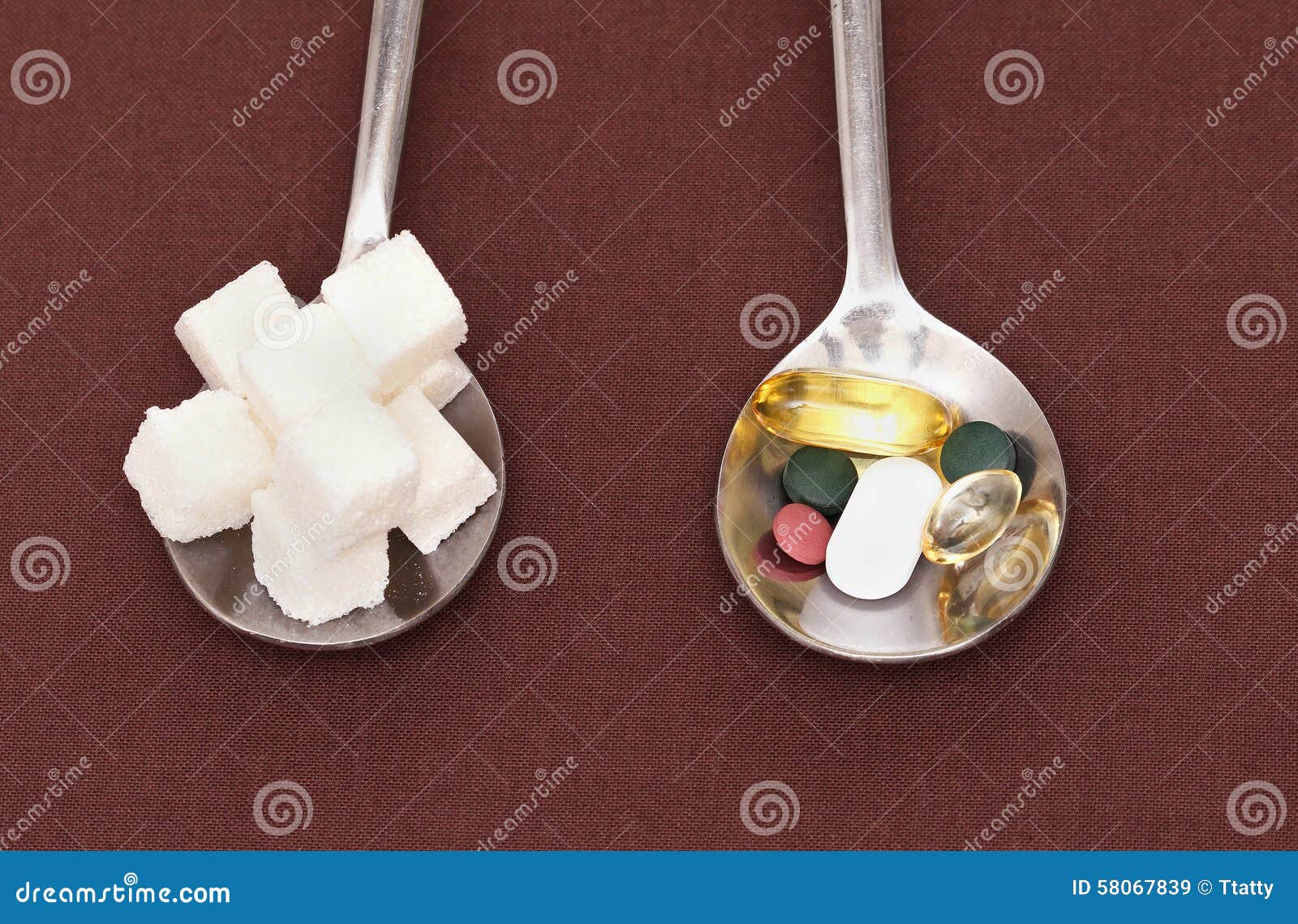 Sugar spoon stock image. Image of pill, sugar, drug, spoon - 58067839