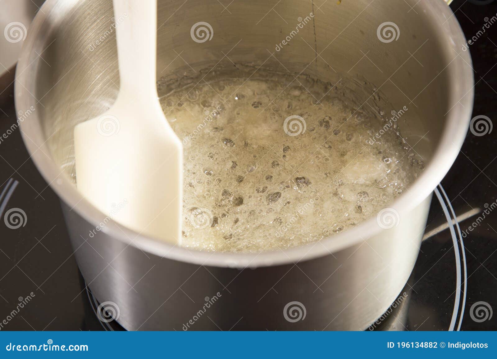 Sugar Syrup with Agar-agar Boils in a Saucepan Stock Photo - Image of ...