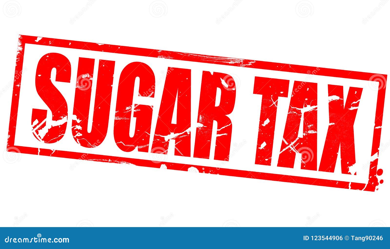 Sugar tax in red frame stock illustration. Illustration of caption ...