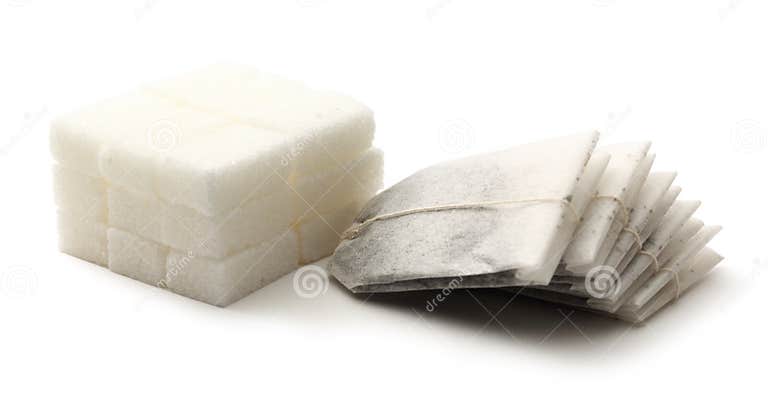 Sugar and tea bags stock photo. Image of label, closeup - 34799768